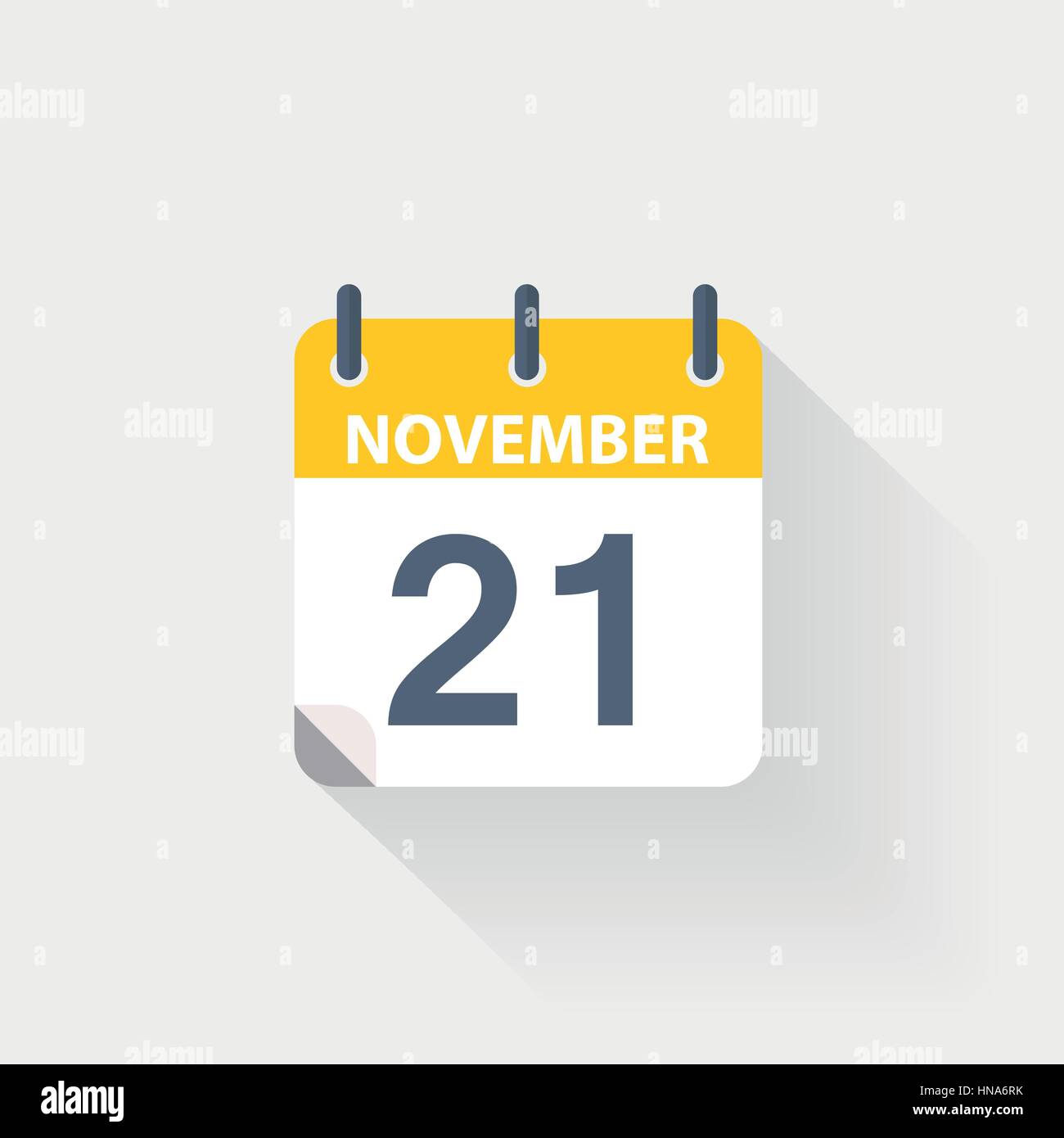 November calendar icon on grey hi-res stock photography and images - Alamy