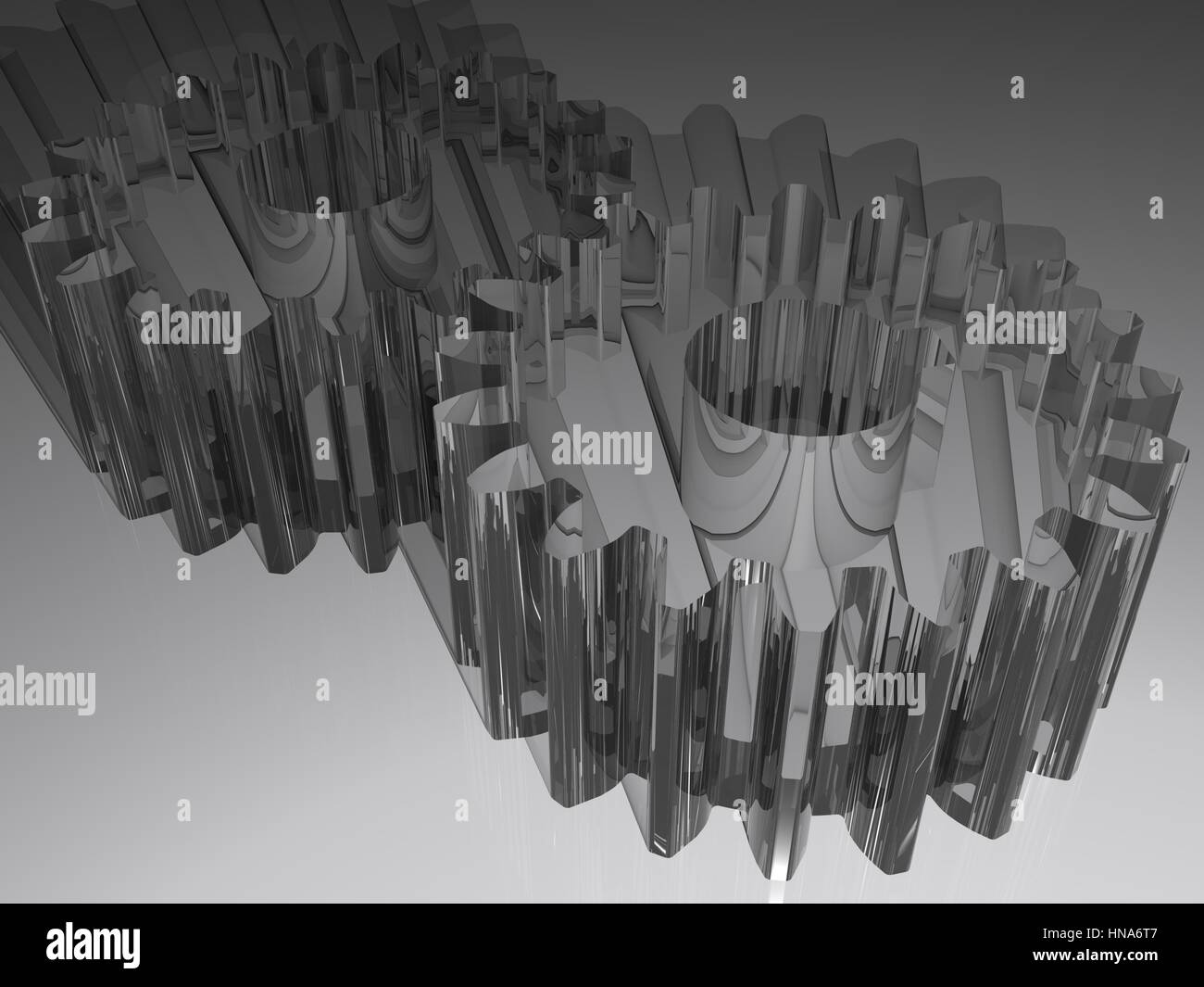 Mating gears in transparent plastic Stock Photo - Alamy