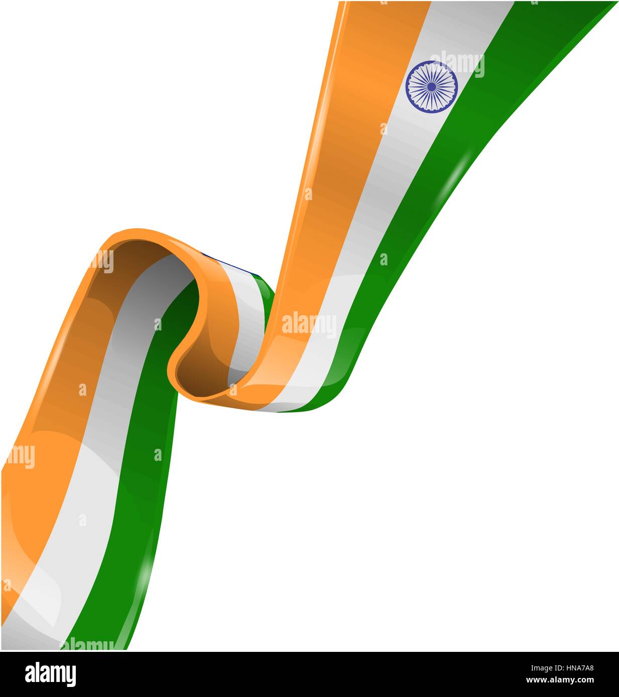 india ribbon flag on white background Stock Vector Image & Art - Alamy