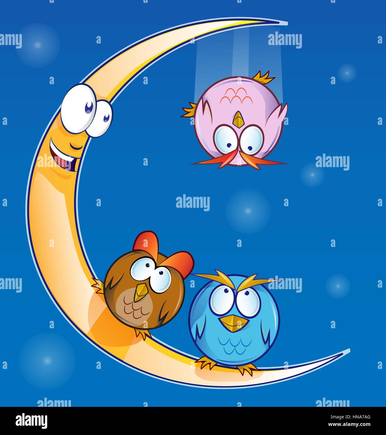 Cartoon moon hat Stock Vector Images - Alamy