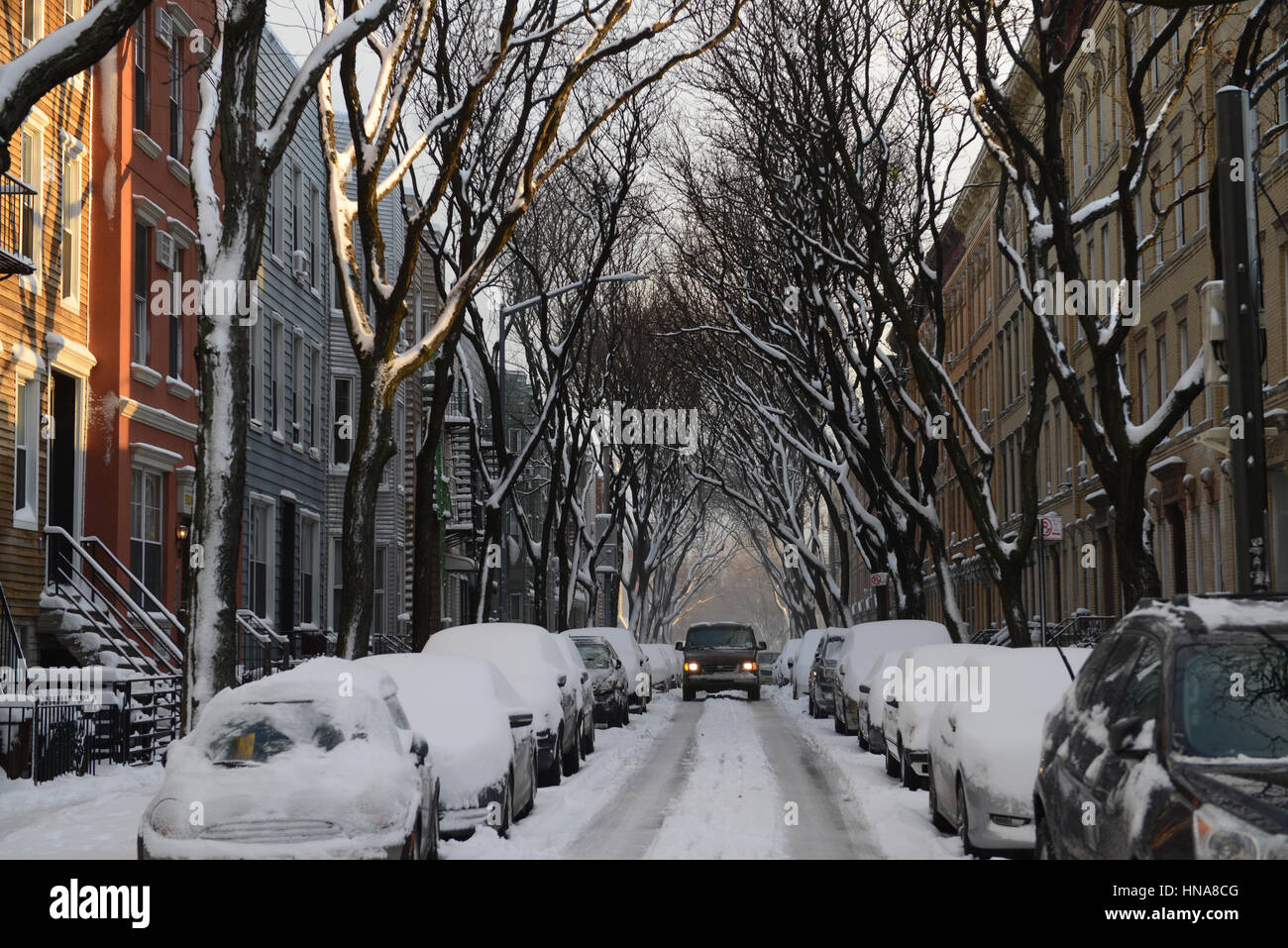Winter Street scene, Williamsburg, Brooklyn, NYC Stock Photo - Alamy