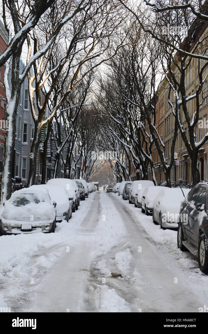 Winter Street scene, Williamsburg, Brooklyn, NYC Stock Photo - Alamy