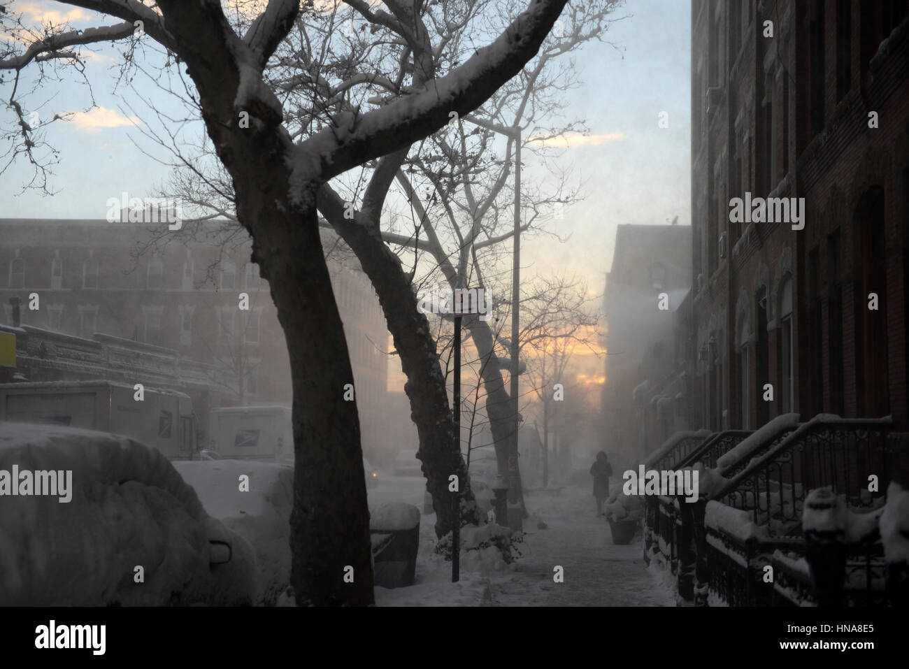 Street scene new york winter hi-res stock photography and images - Alamy
