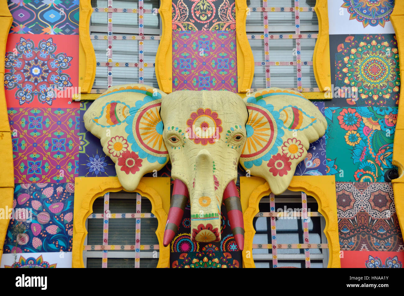 Colourful elephant shop front Stock Photo - Alamy