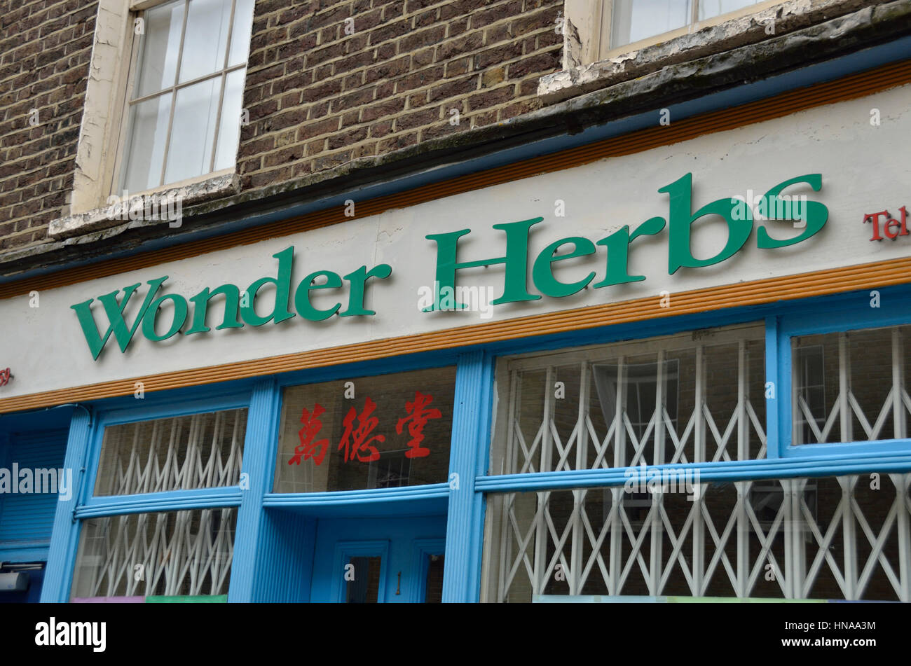 Wonder Herbs shop exterior Stock Photo - Alamy
