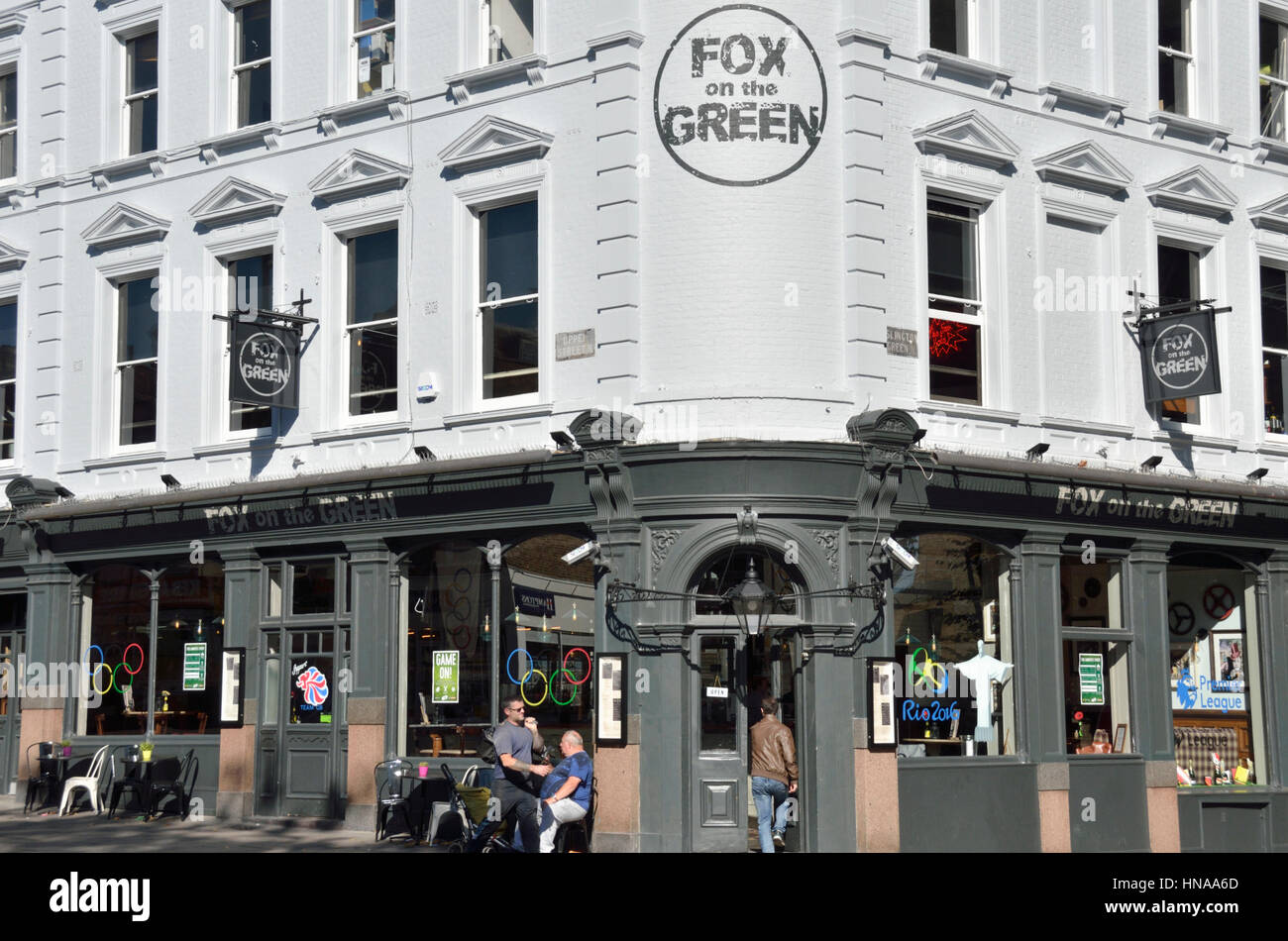 Fox on the Green pub in Islington, London, UK Stock Photo - Alamy