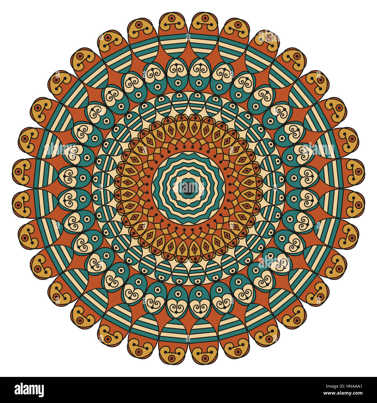 Colorful round ethnic pattern. Element for design Stock Photo - Alamy
