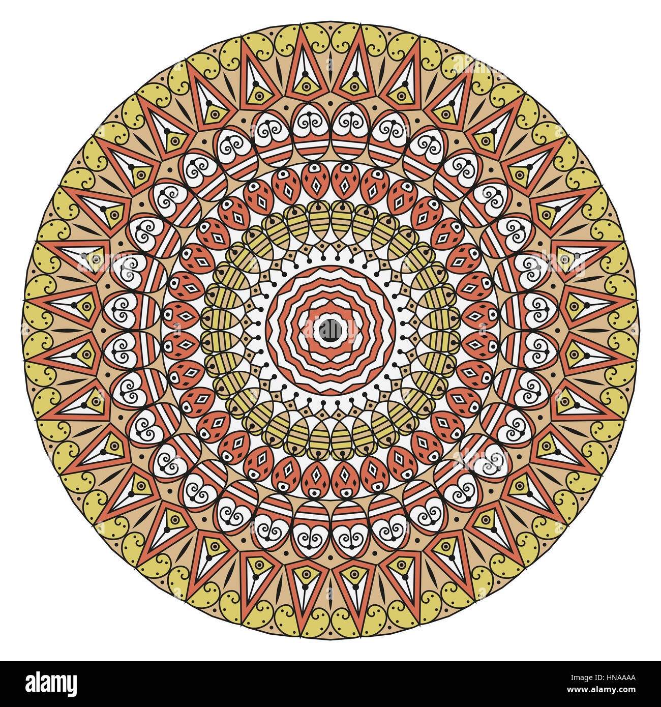 Colorful round ethnic pattern. Element for design Stock Photo - Alamy
