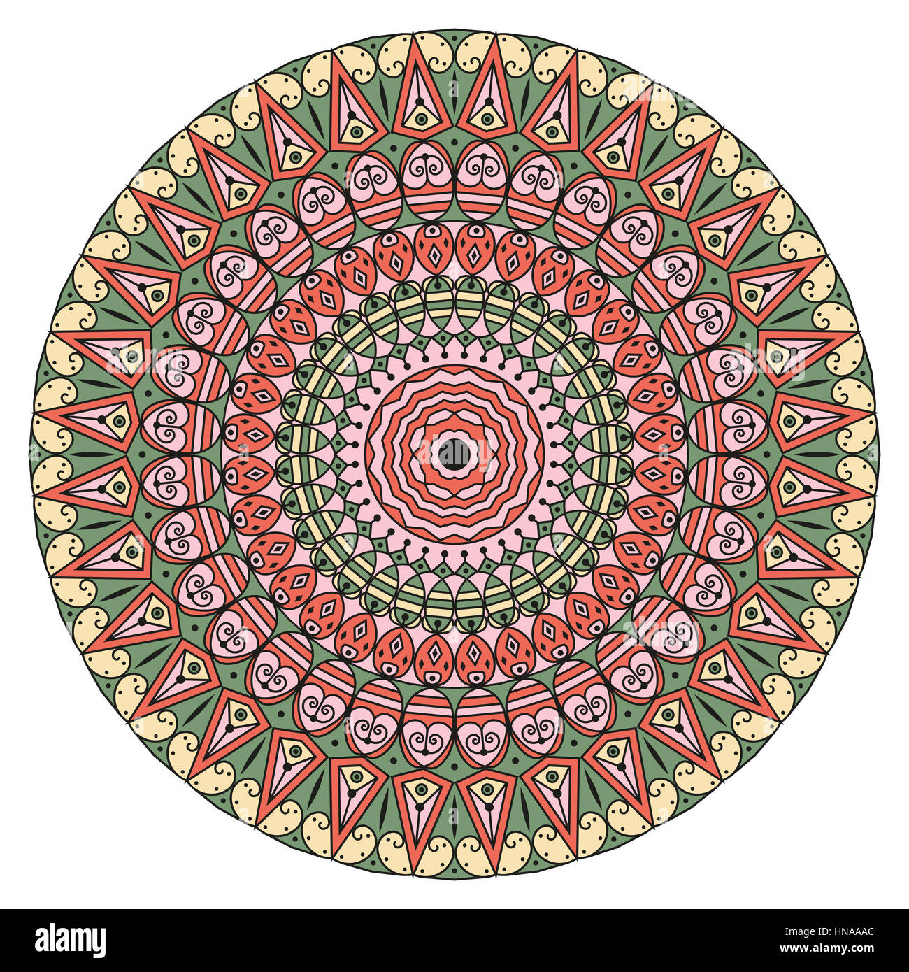 Colorful round ethnic pattern. Element for design Stock Photo - Alamy