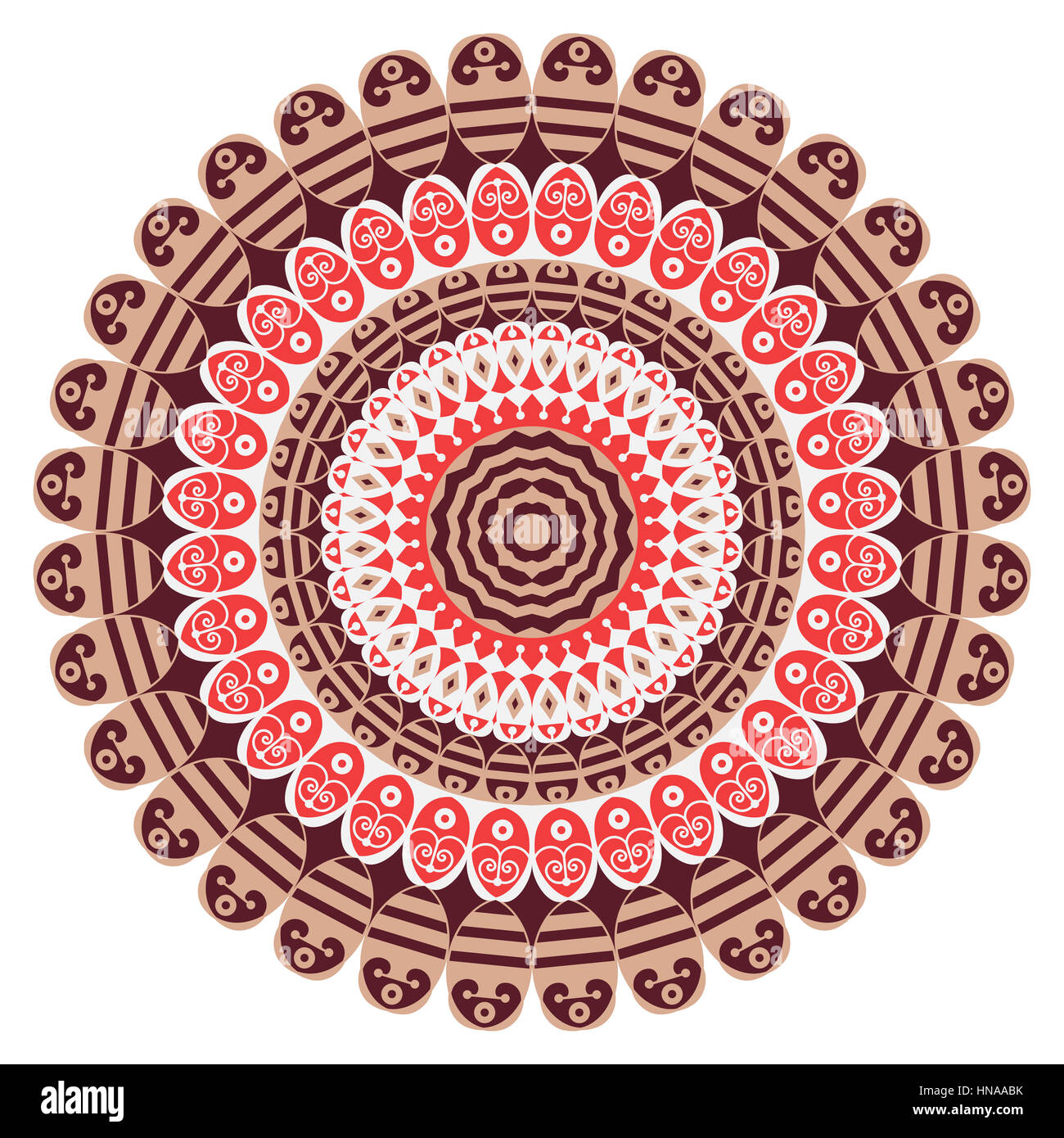 Colorful round ethnic pattern. Element for design Stock Photo - Alamy