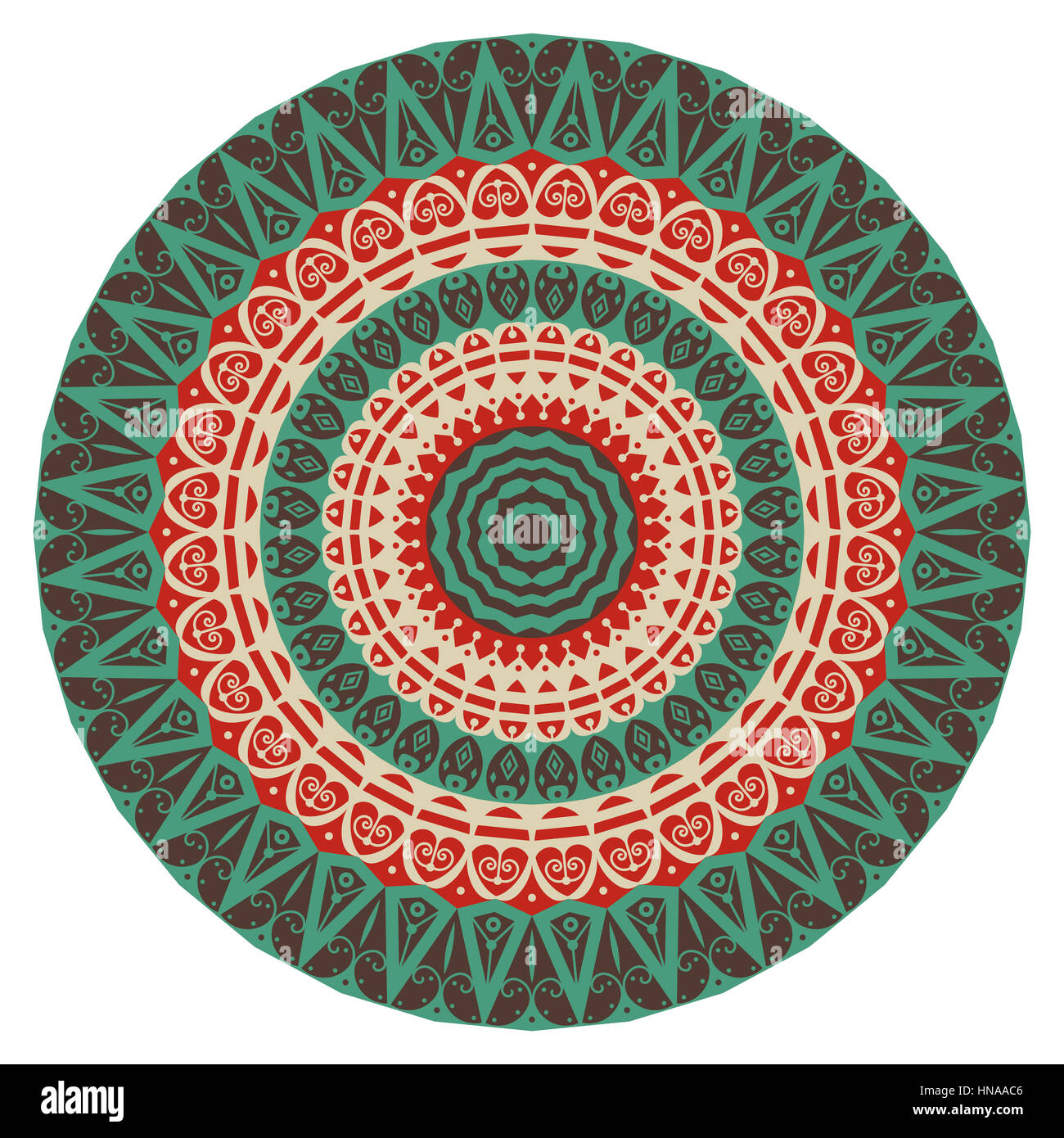 Colorful round ethnic pattern. Element for design Stock Photo - Alamy