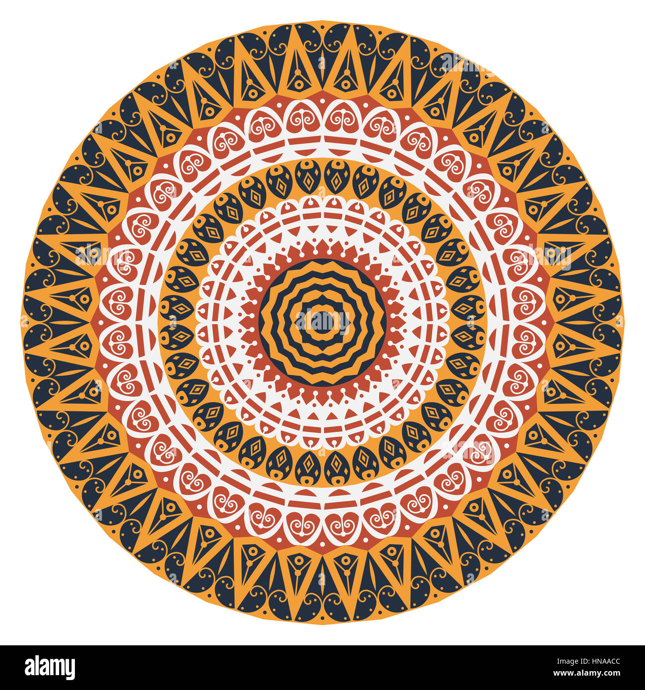 Colorful round ethnic pattern. Element for design Stock Photo - Alamy