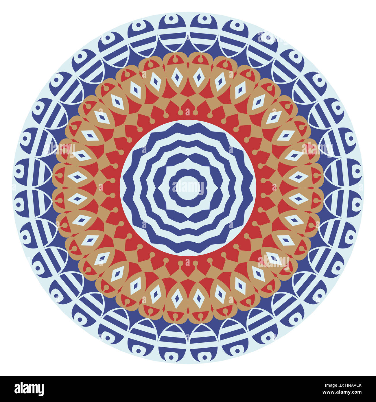 Colorful round ethnic pattern. Element for design Stock Photo - Alamy