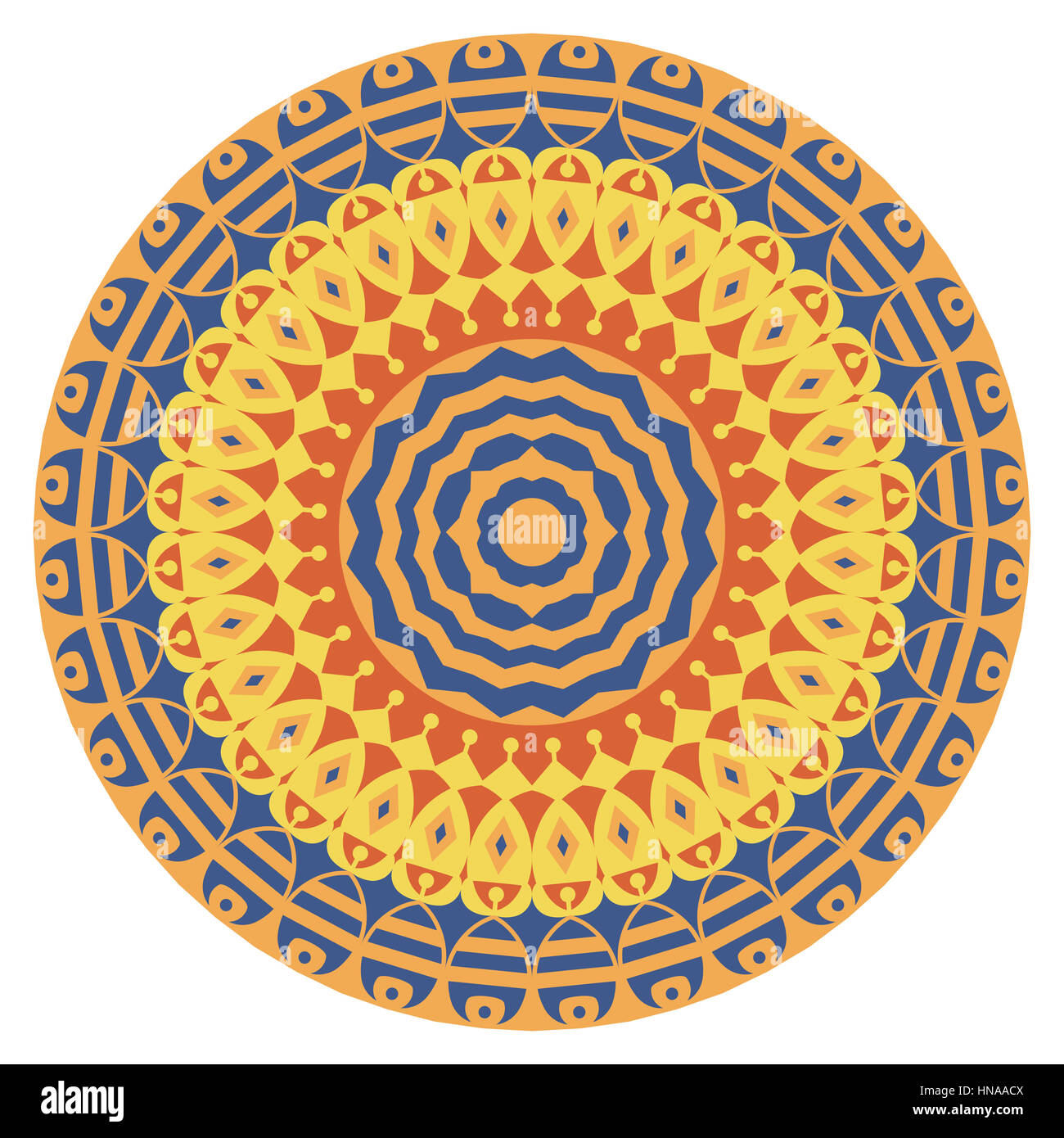 Colorful round ethnic pattern. Element for design Stock Photo - Alamy