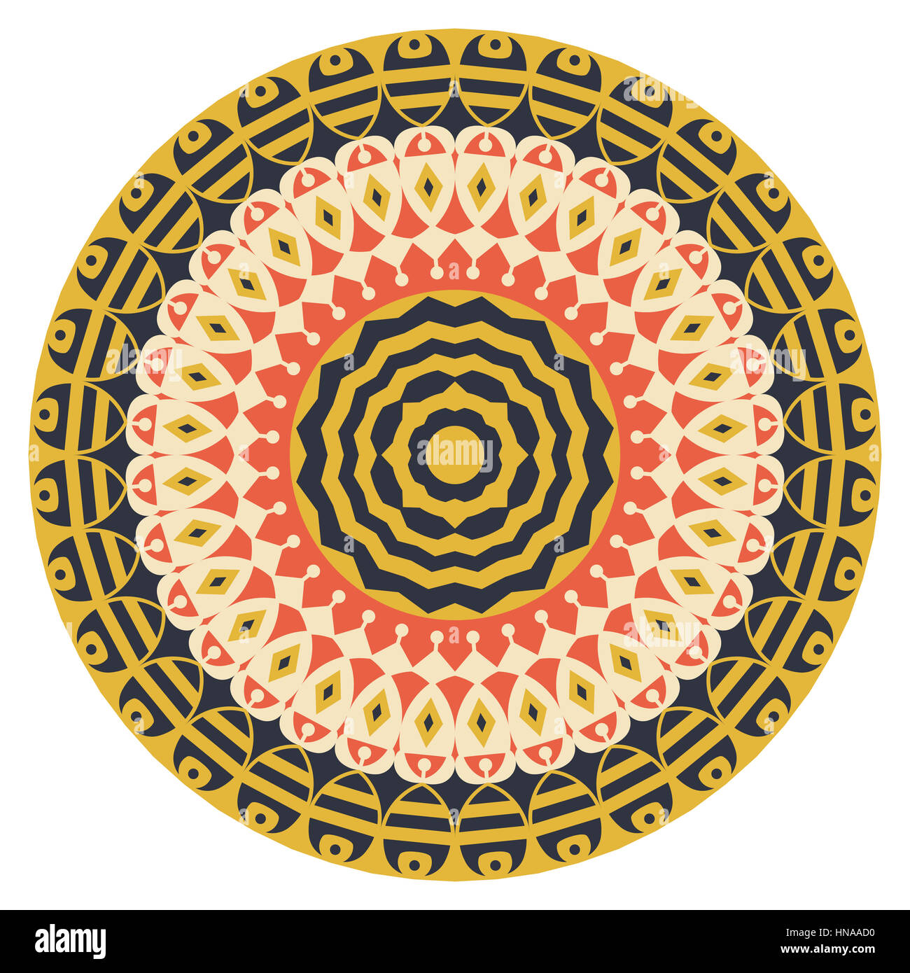 Colorful round ethnic pattern. Element for design Stock Photo - Alamy