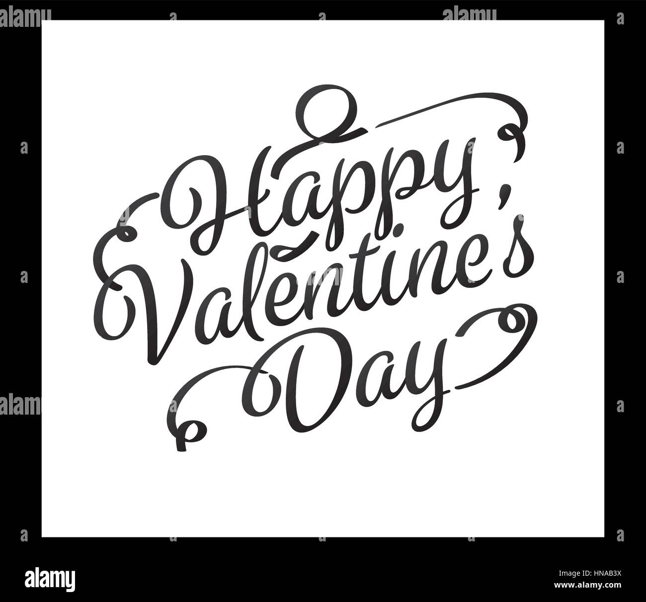 Happy Valentines Day Black And White Clip Art