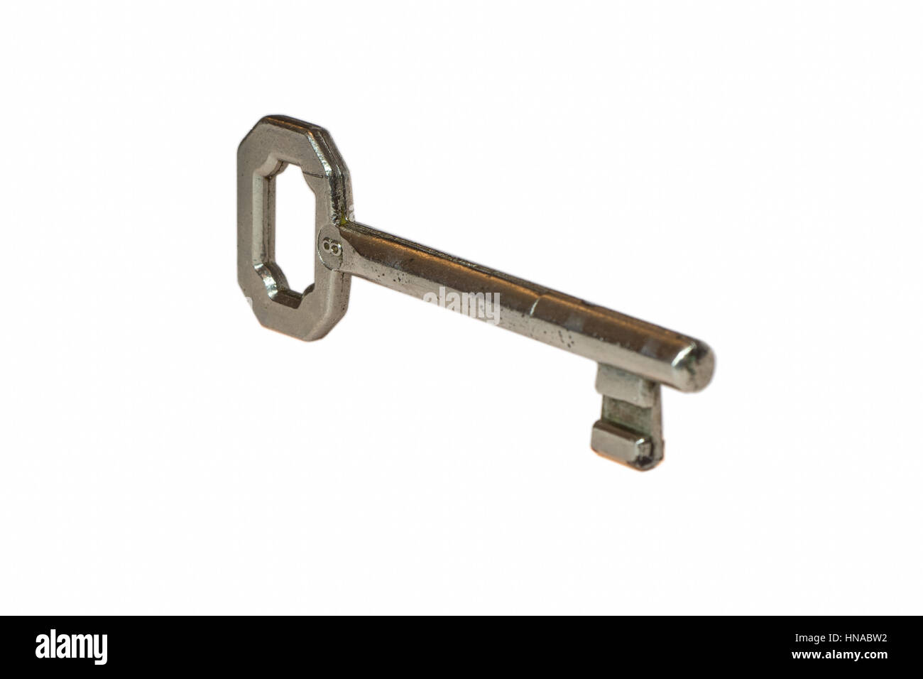 Old door key isolated on white background. The key of the door Stock ...