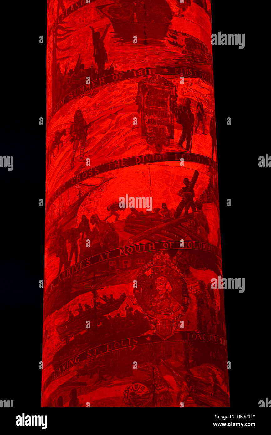 Astoria column at night hi-res stock photography and images - Alamy