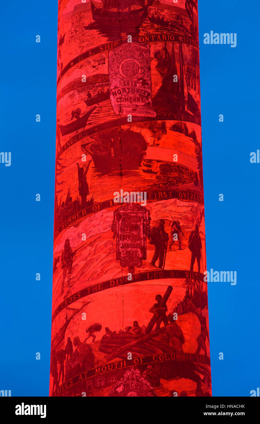 Astoria column at night hi-res stock photography and images - Alamy