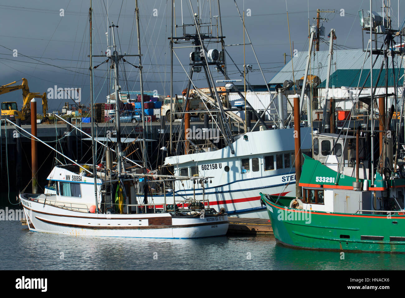 Docked boats, Garibaldi Marina, Garibaldi, Oregon Stock Photo - Alamy