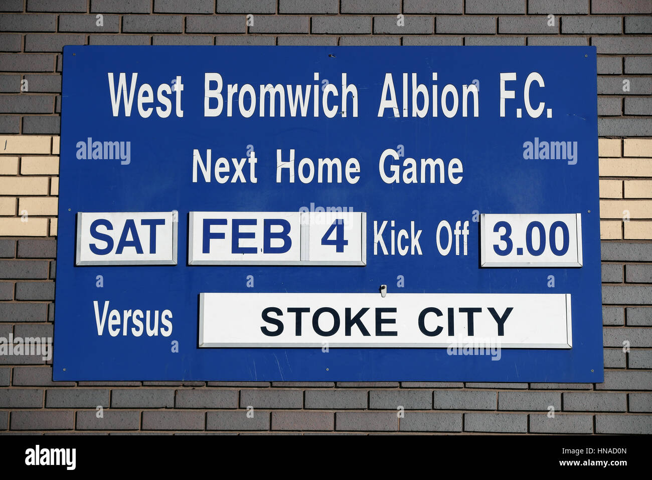 Next game football sign hi-res stock photography and images - Alamy