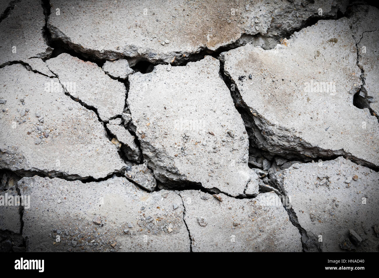 Broken concrete. Picture date: Friday February 10, 2017. Photograph by ...