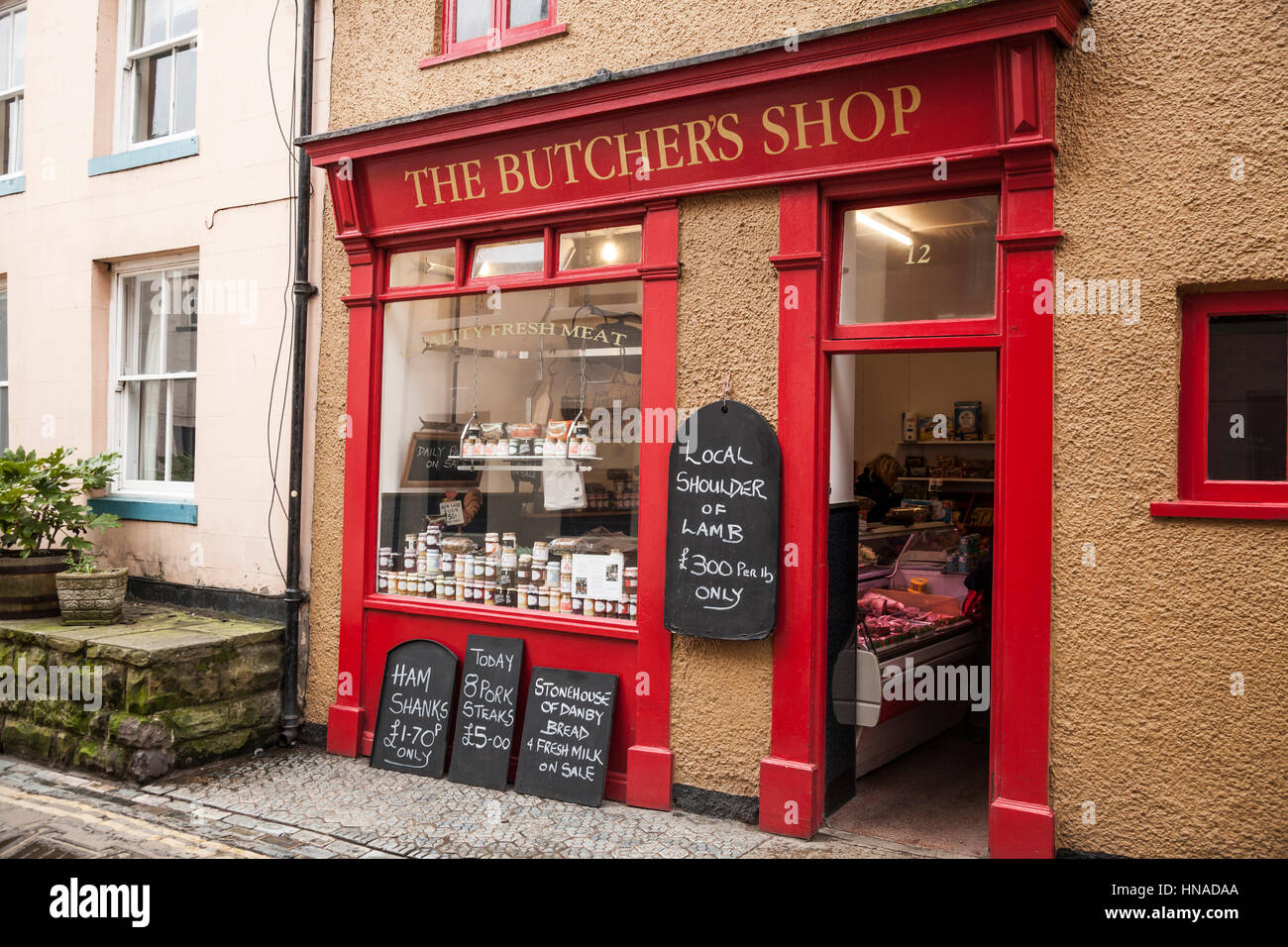 Butchers shop meat butcher village hi-res stock photography and images ...
