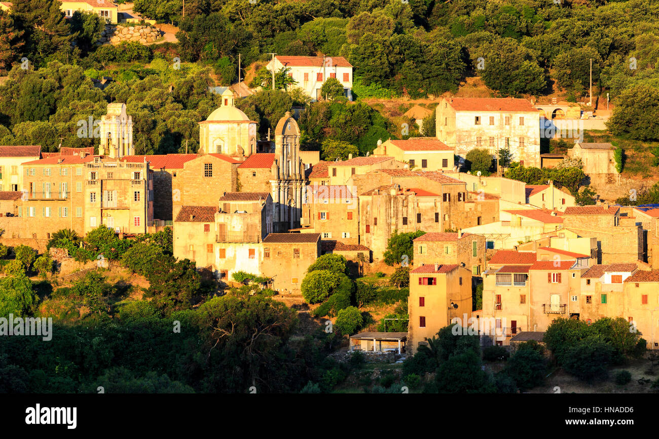 the hilltop village of Cateri, The Balagne,Corsica, France Stock Photo ...