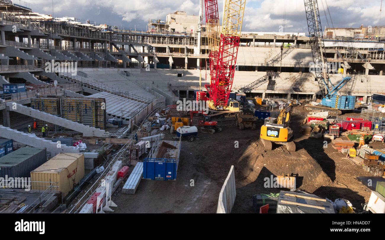 Construction of the new Tottenham Hotspur Stadium, London, United ...
