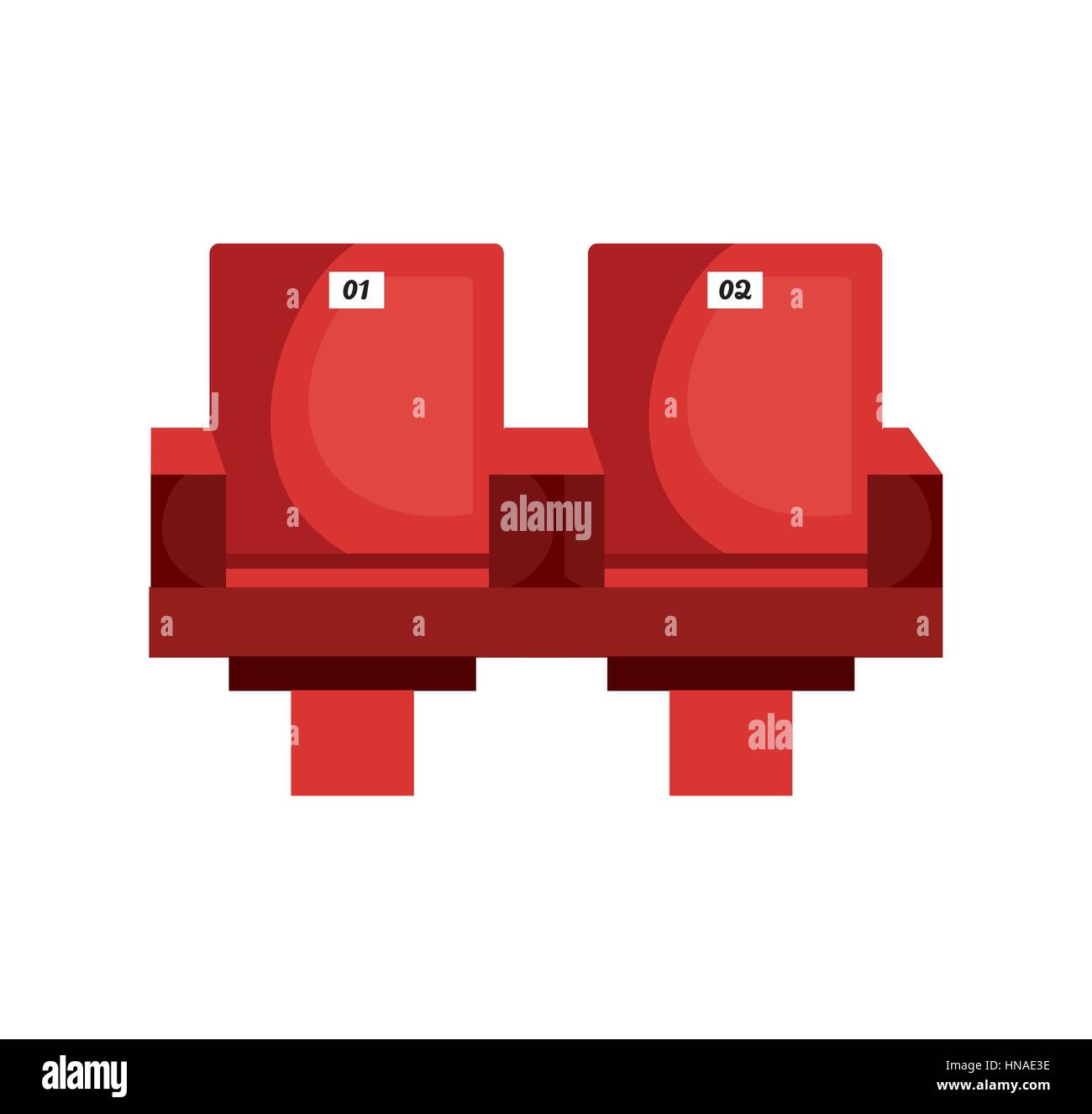 Theater chairs numbers Stock Vector Images - Alamy