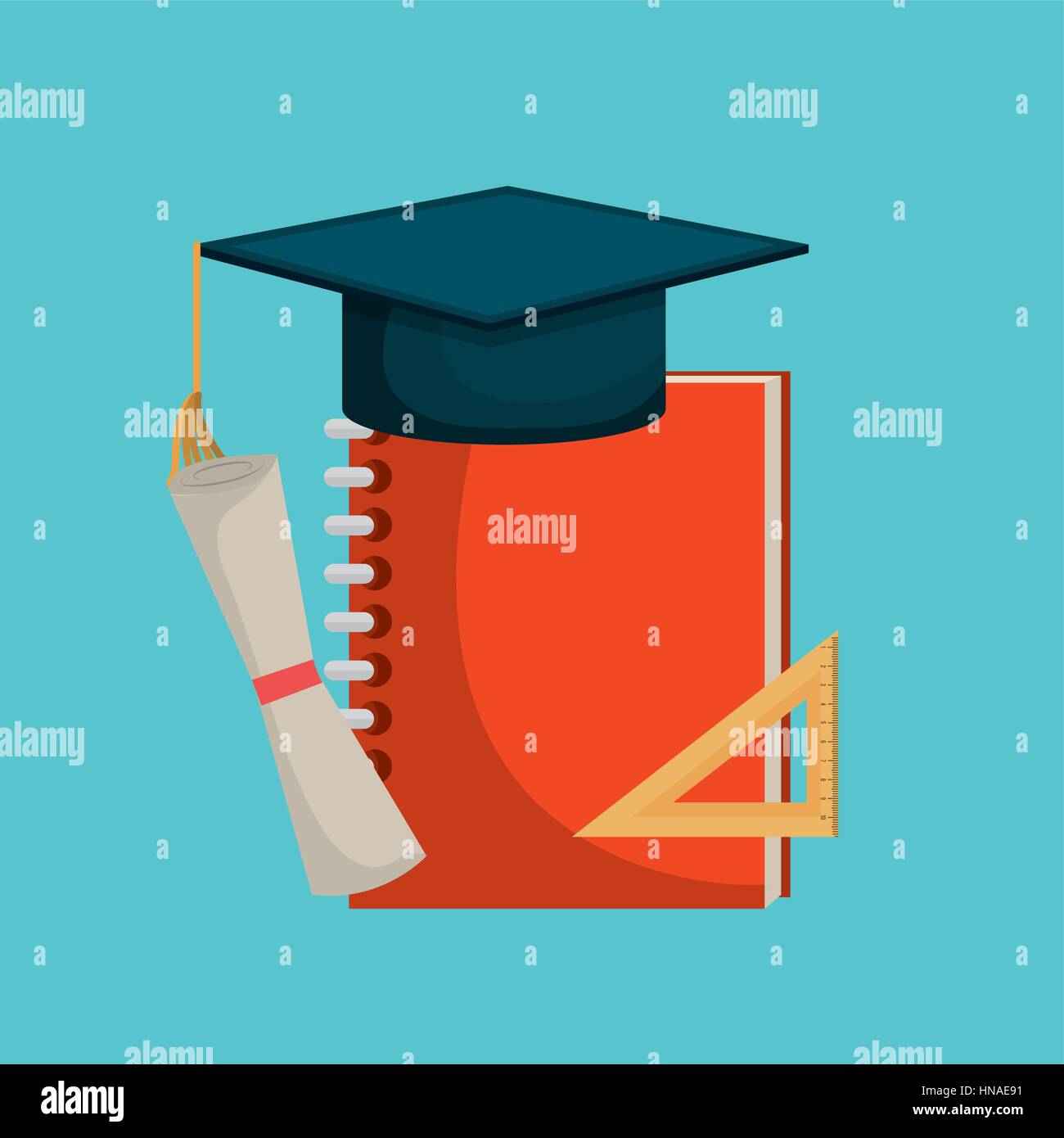 education set flat icons vector illustration design Stock Vector Image ...