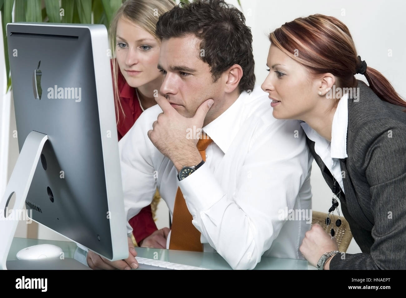 Computerarbeit im Buero - computer work in office Stock Photo - Alamy