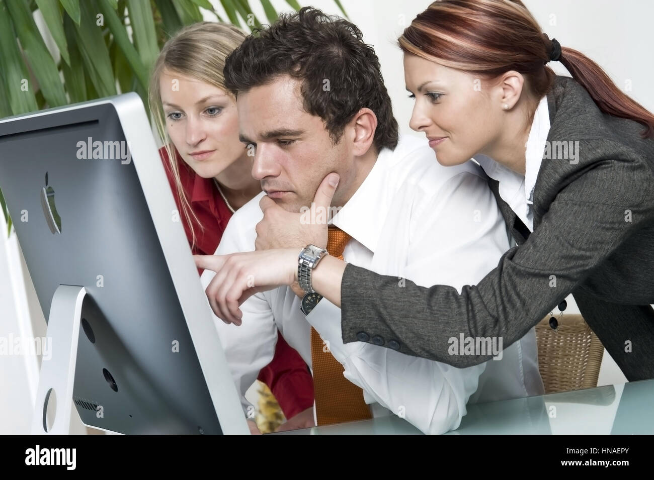 Computerarbeit im Buero - computer work in office Stock Photo - Alamy