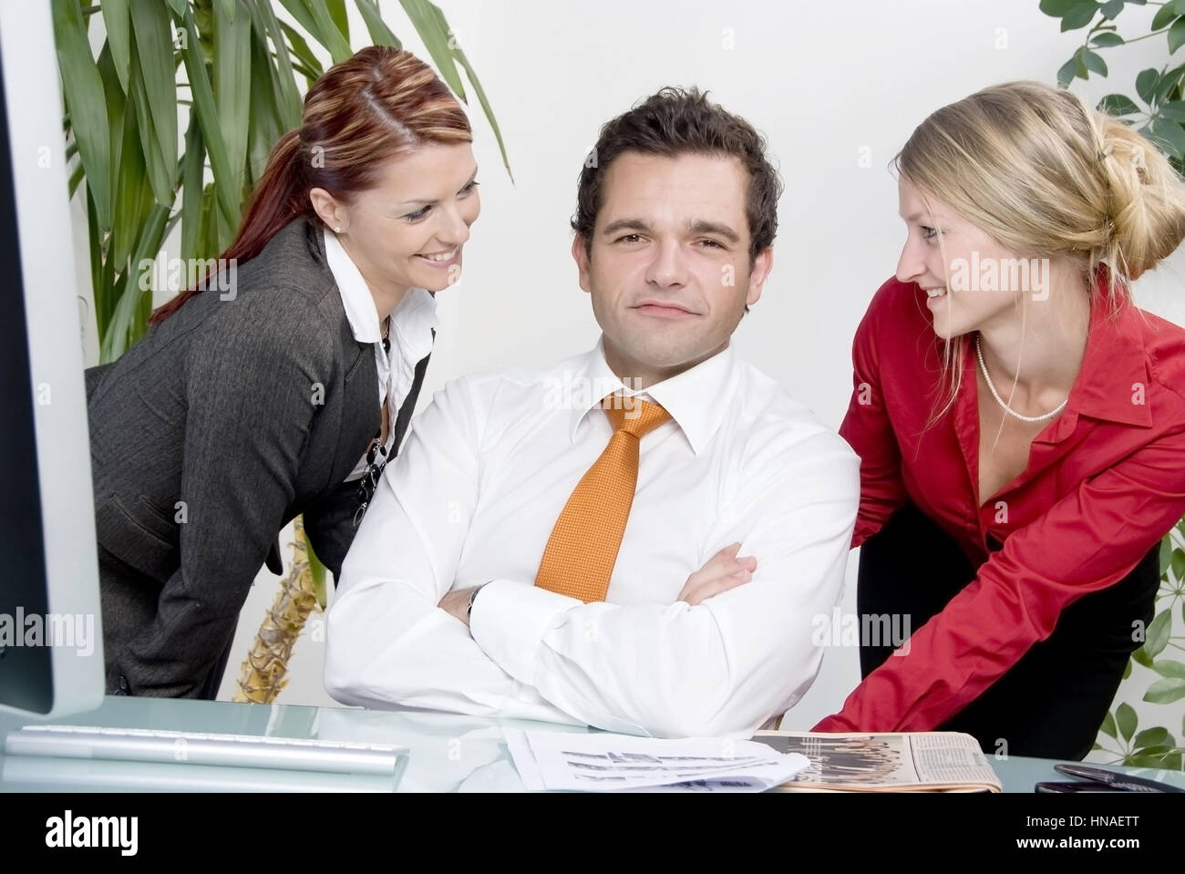 Secretary boss flirt hi-res stock photography and images - Alamy