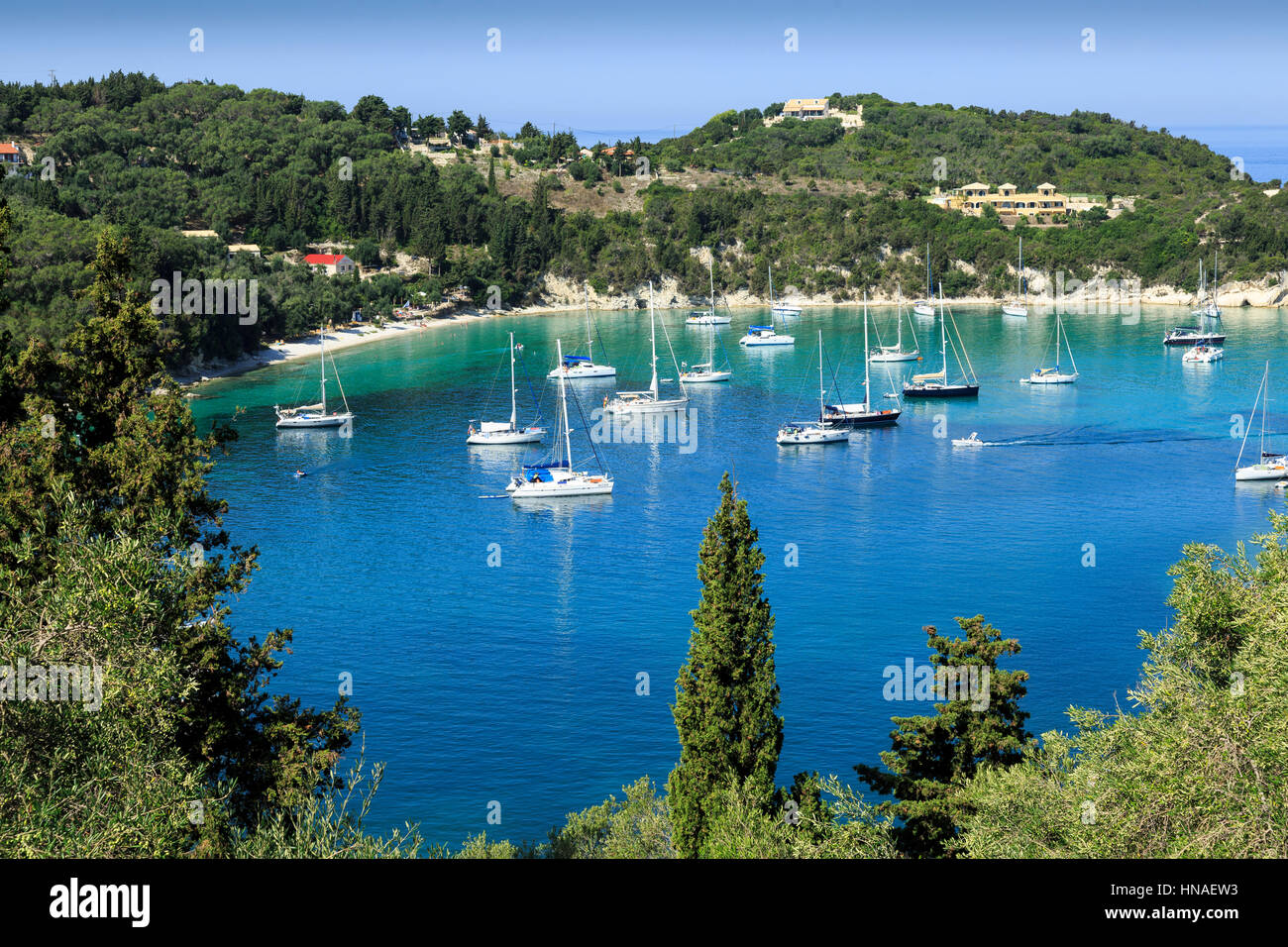Lakka Harbour, Paxos, Greece Stock Photo - Alamy