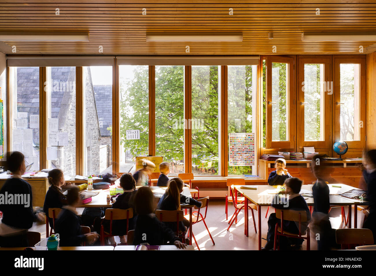 Classroom with school children. Inchicore Model School, Inchicore ...