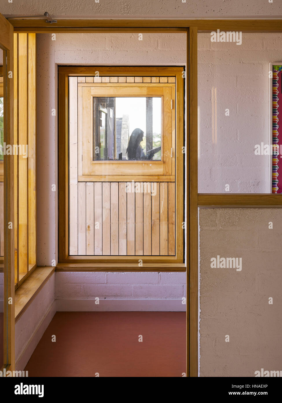 View of hallway looking out window with silhouette of woman. Inchicore ...