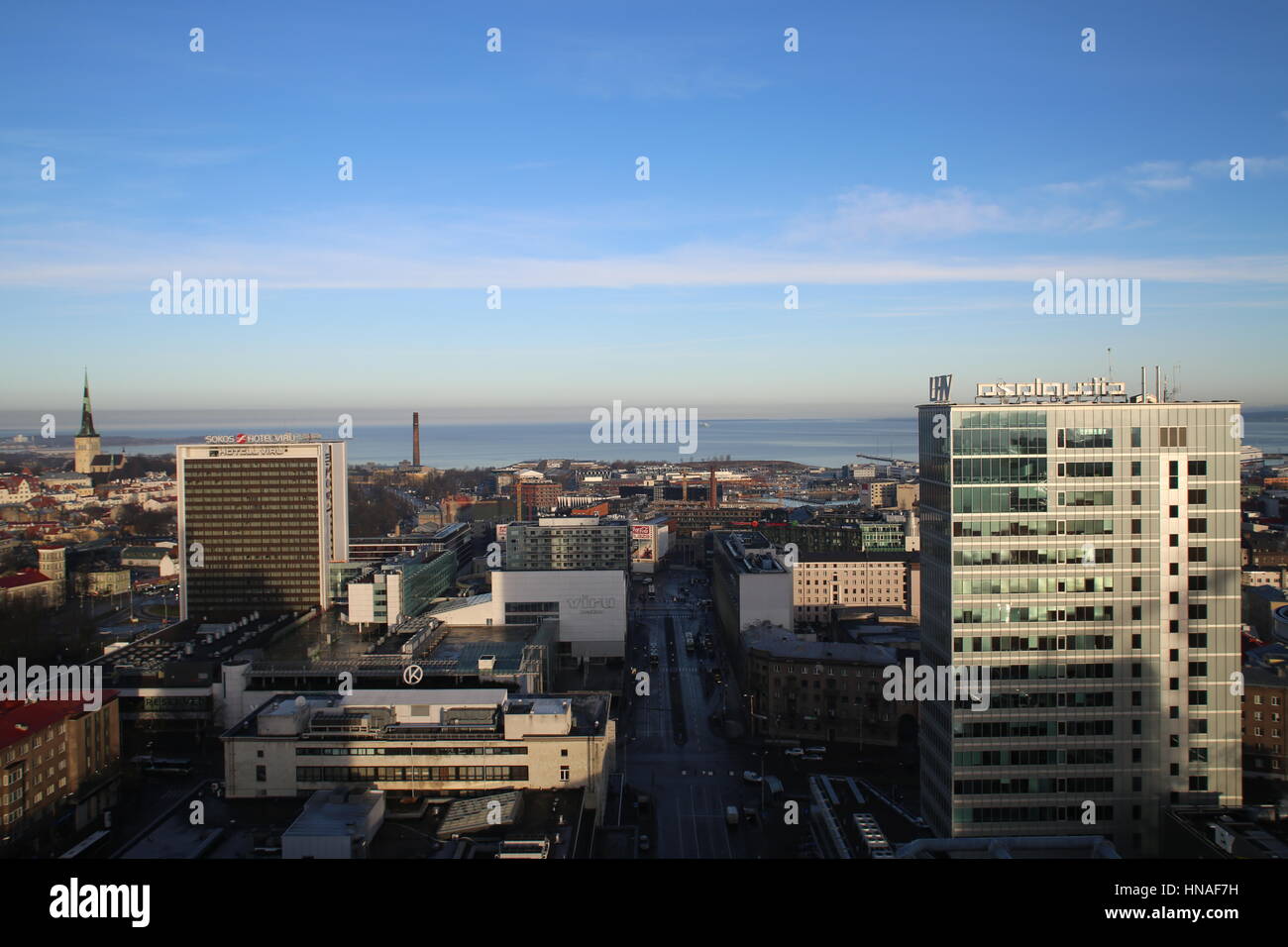 Tallinn skyline from the Radisson Blue, Estonia Stock Photo - Alamy