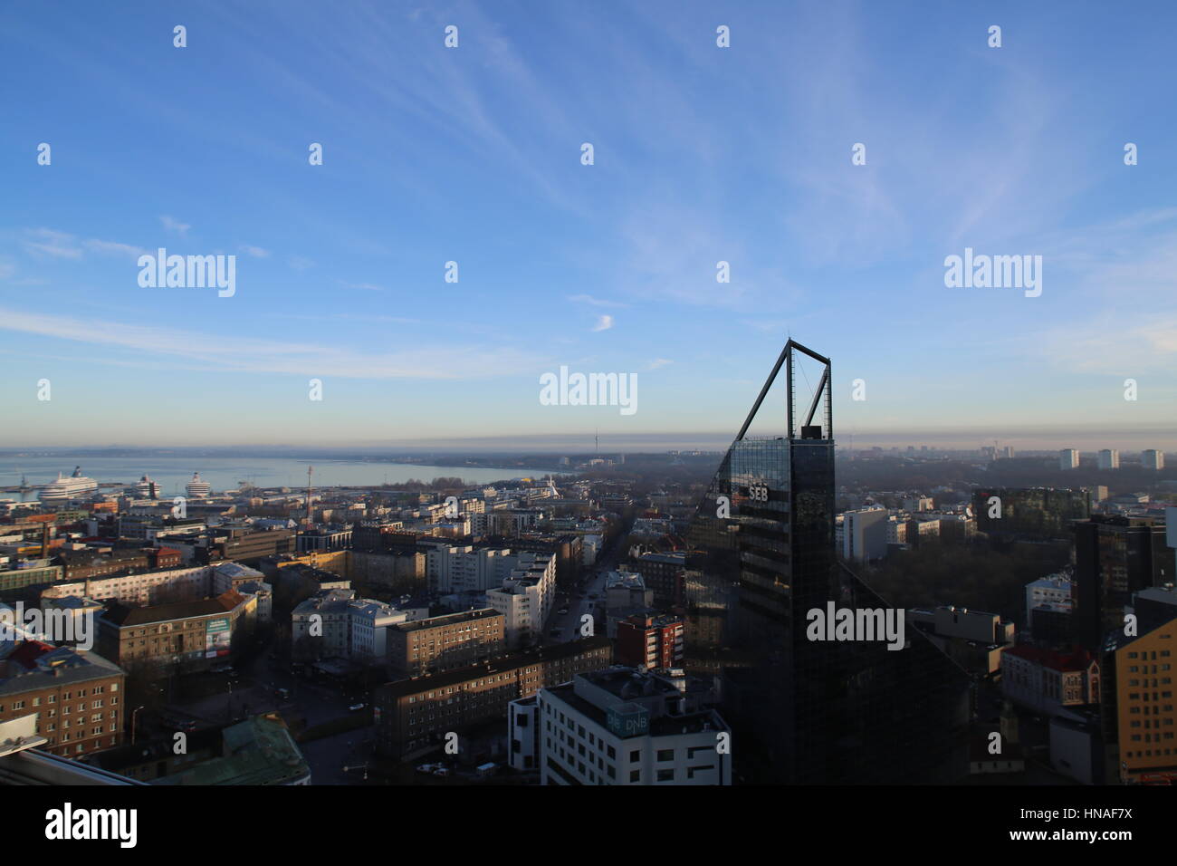Tallinn skyline from the Radisson Blue, Estonia Stock Photo - Alamy
