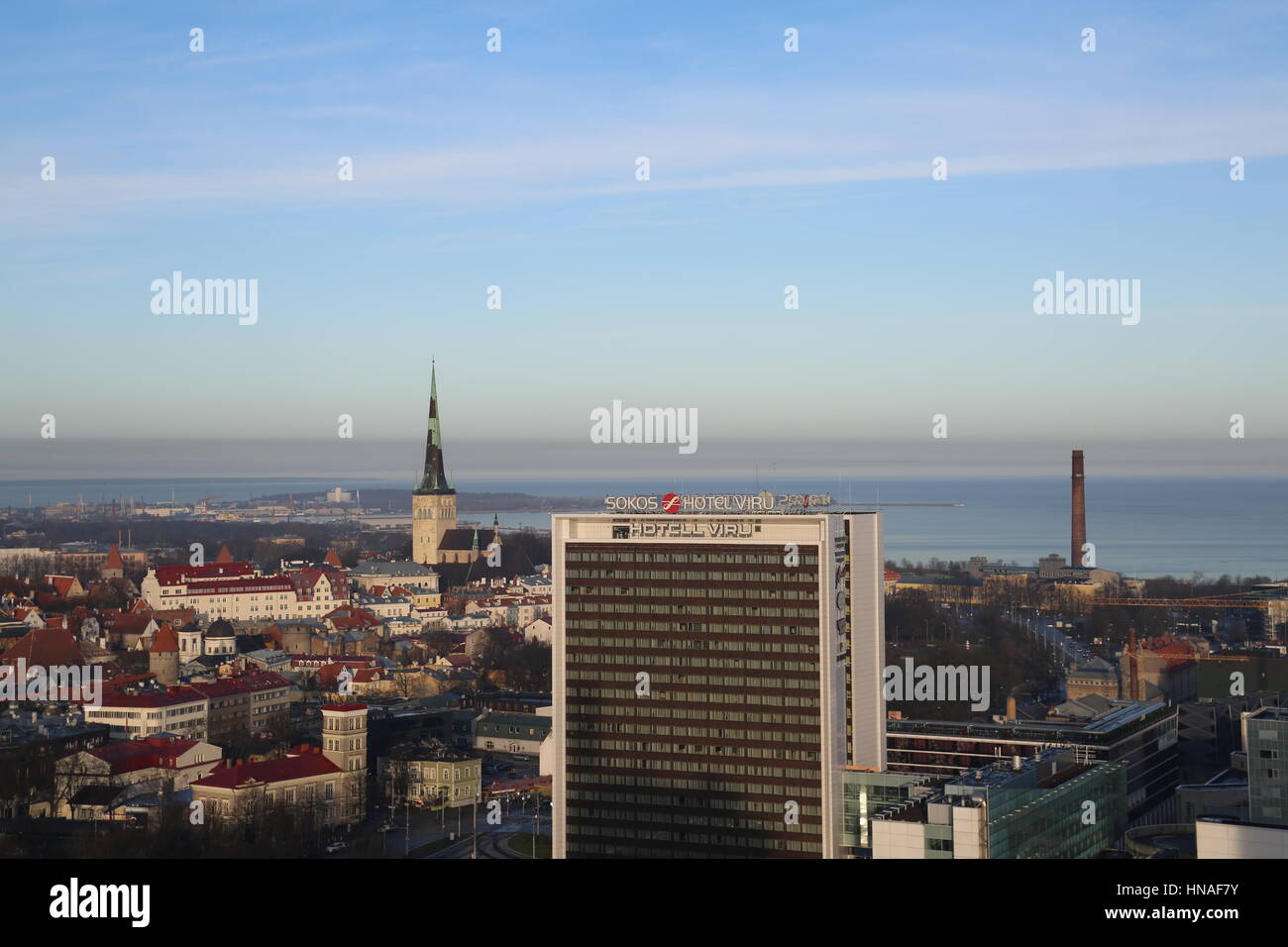 Tallinn skyline from the Radisson Blue, Estonia Stock Photo - Alamy