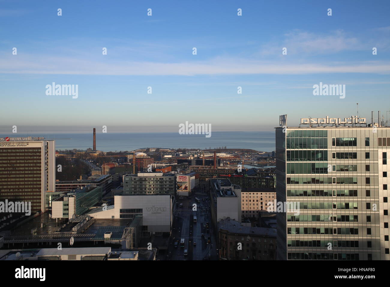 Tallinn skyline from the Radisson Blue, Estonia Stock Photo - Alamy