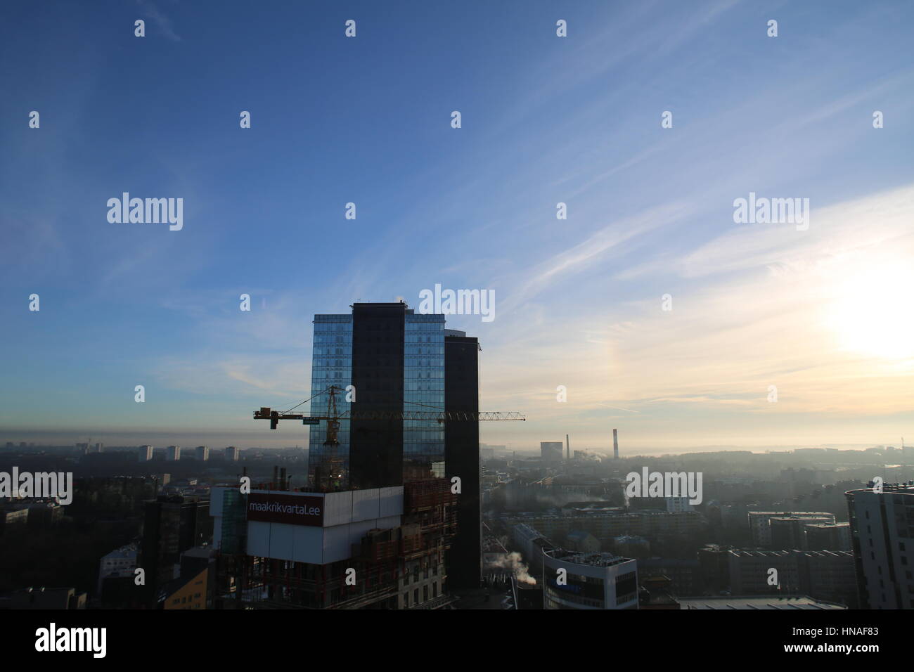 Tallinn skyline from the Radisson Blue, Estonia Stock Photo - Alamy