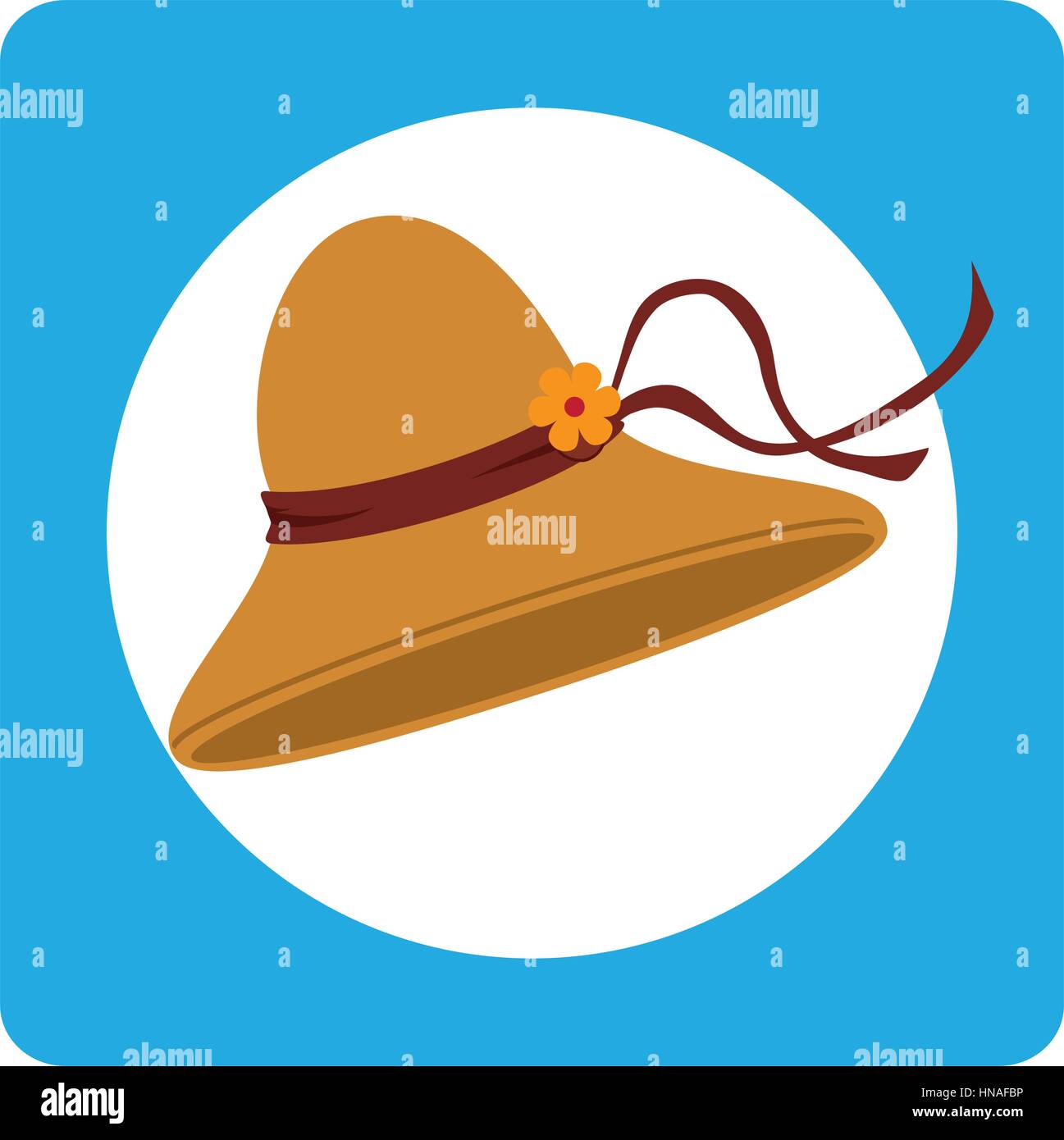 square border with hat with lace floral vector illustration Stock ...