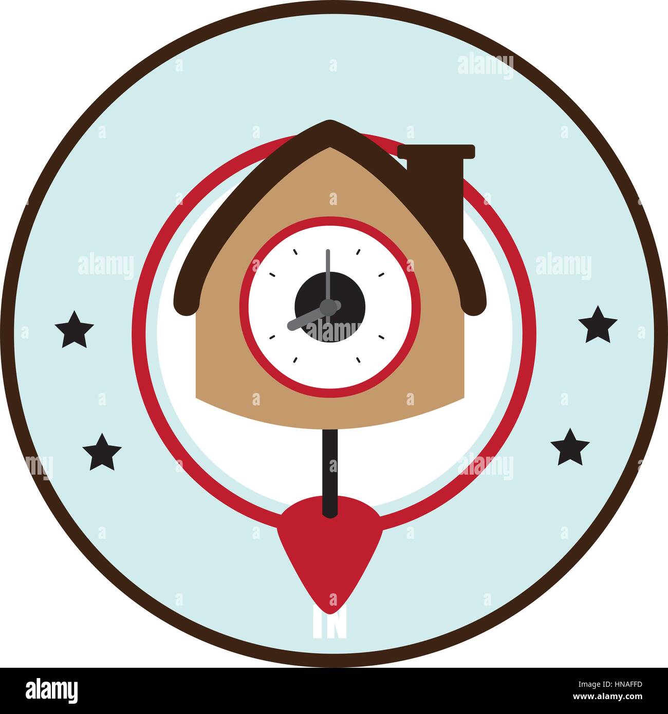 colorful circular border with antique clock icon vector illustration ...