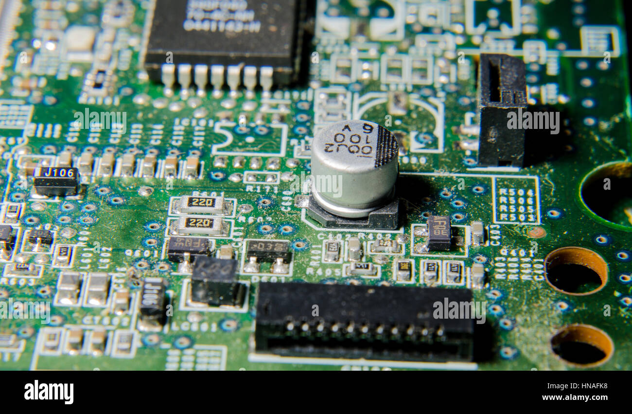 part of electronic circuit Stock Photo - Alamy
