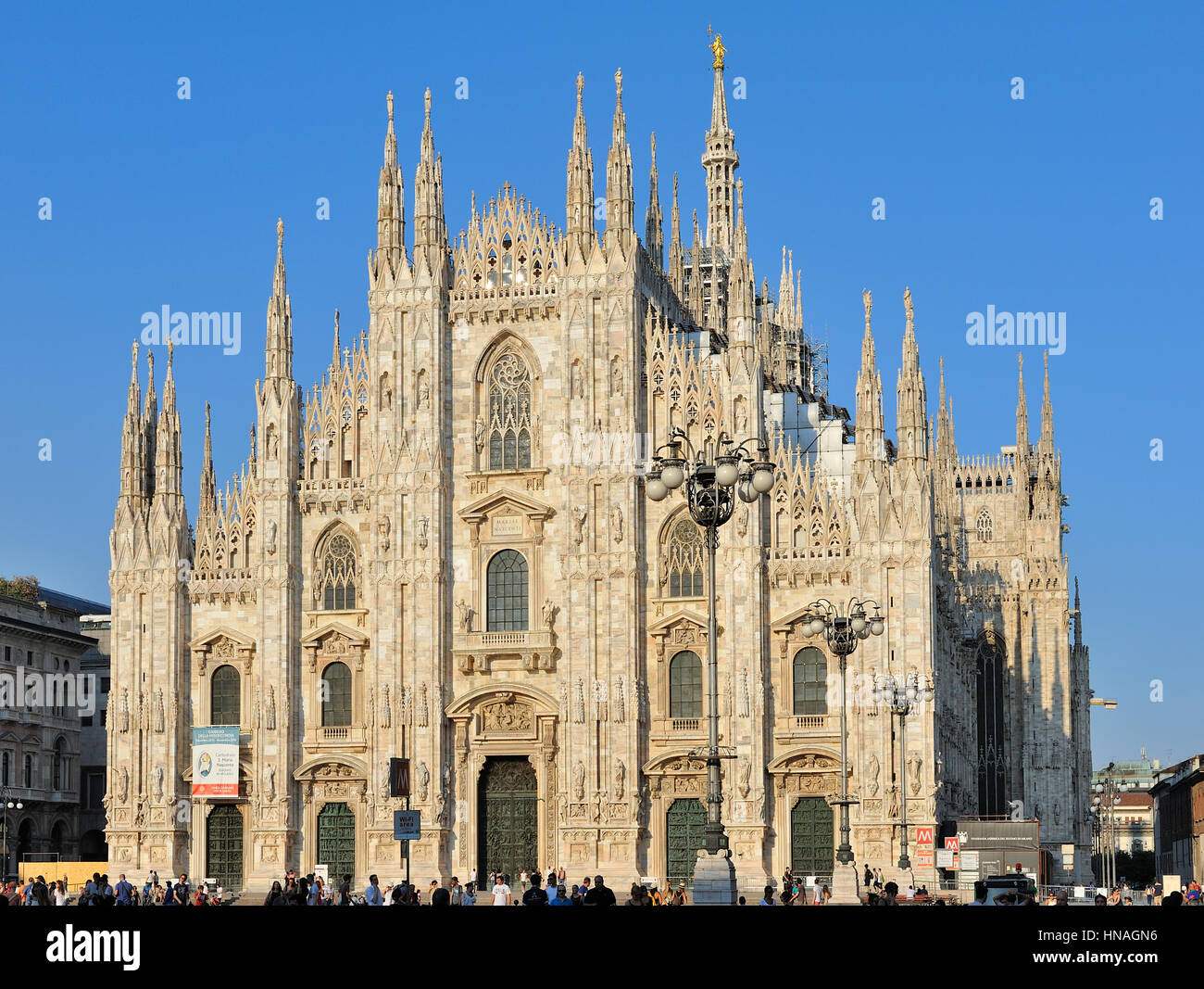 Milan Duomo square and Cathedral and Gallery Stock Photo - Alamy