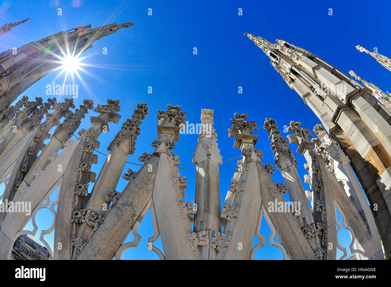 Milan Duomo square and Cathedral and Gallery Stock Photo - Alamy