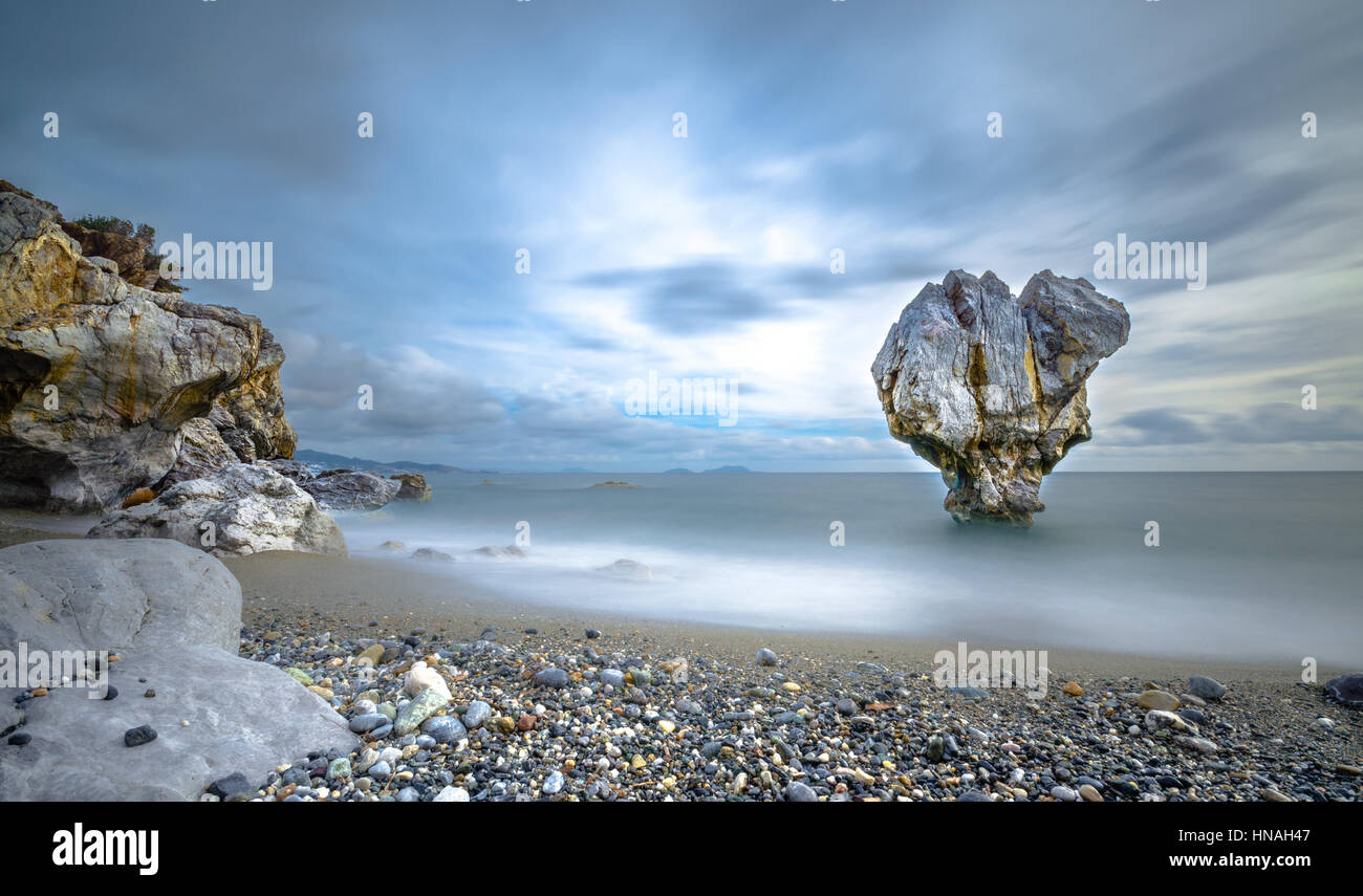 Stone sculptures formed by the waves, Crete, Greece Stock Photo - Alamy