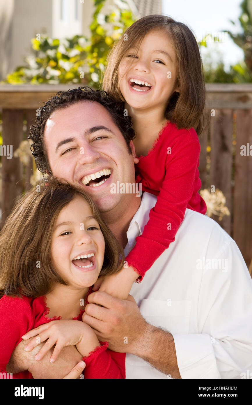 Happy Hispanic father and his daughter Stock Photo - Alamy