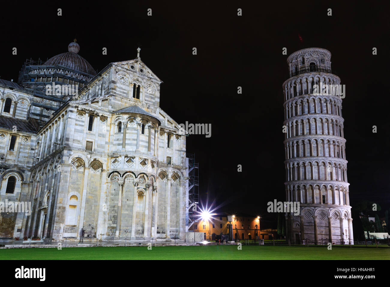 Piazza dei Miracoli with the Leaning Tower of Pisa, Italy. Italian ...